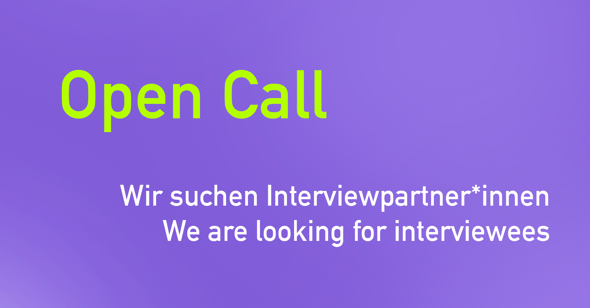 Open Call: Interviewpartner*innen gesucht – Korea Verband